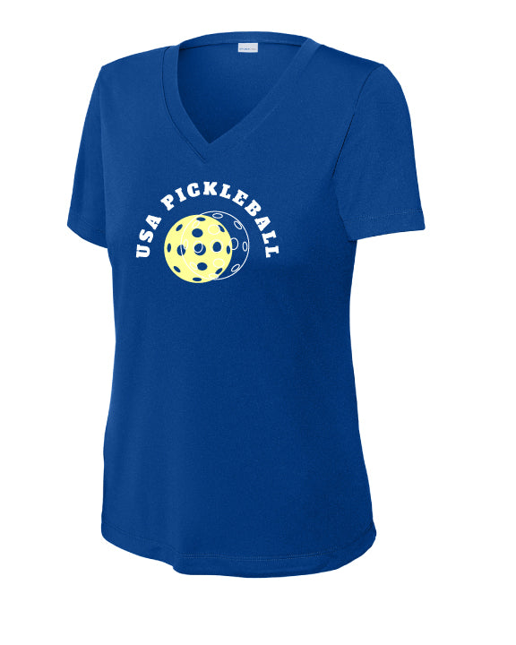 USA Pickleball Arch Performance V-Neck – USAPickleballShop.com